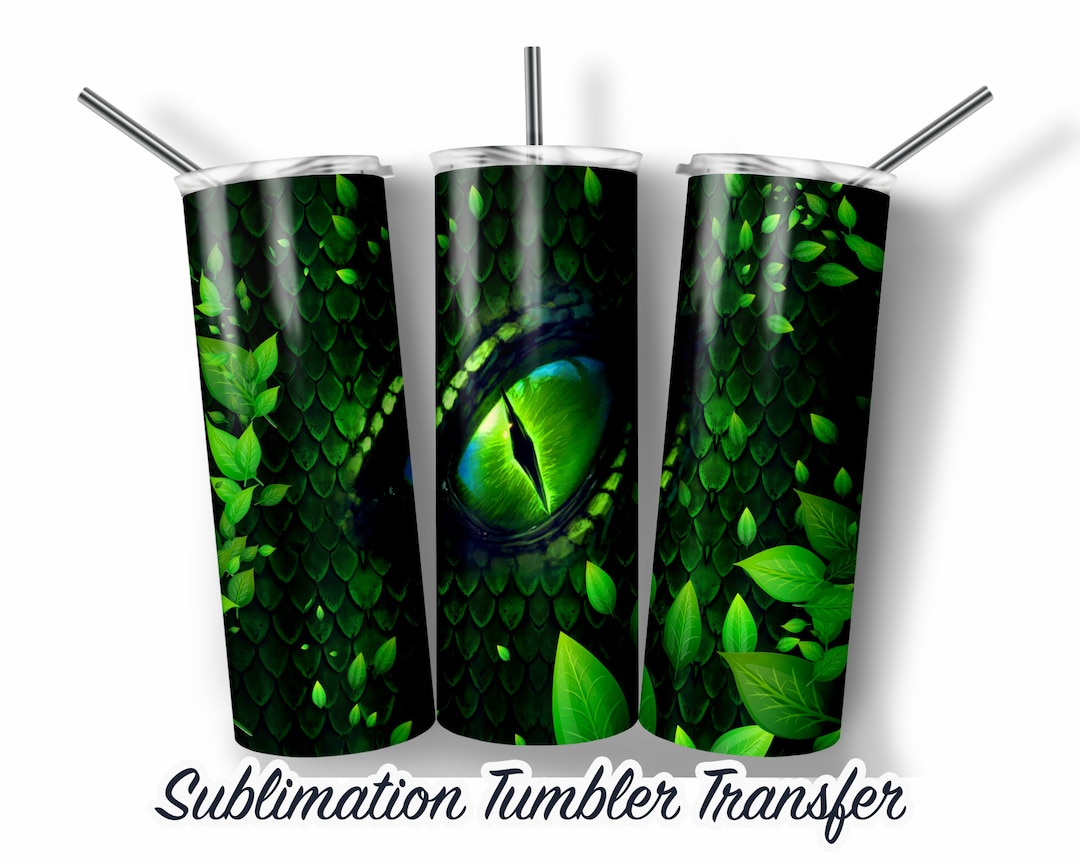 Dragon Sublimation Transfer Print for 20 Oz Tumbler 30 Oz Skinny Tumbler Ready to Press Heat ...