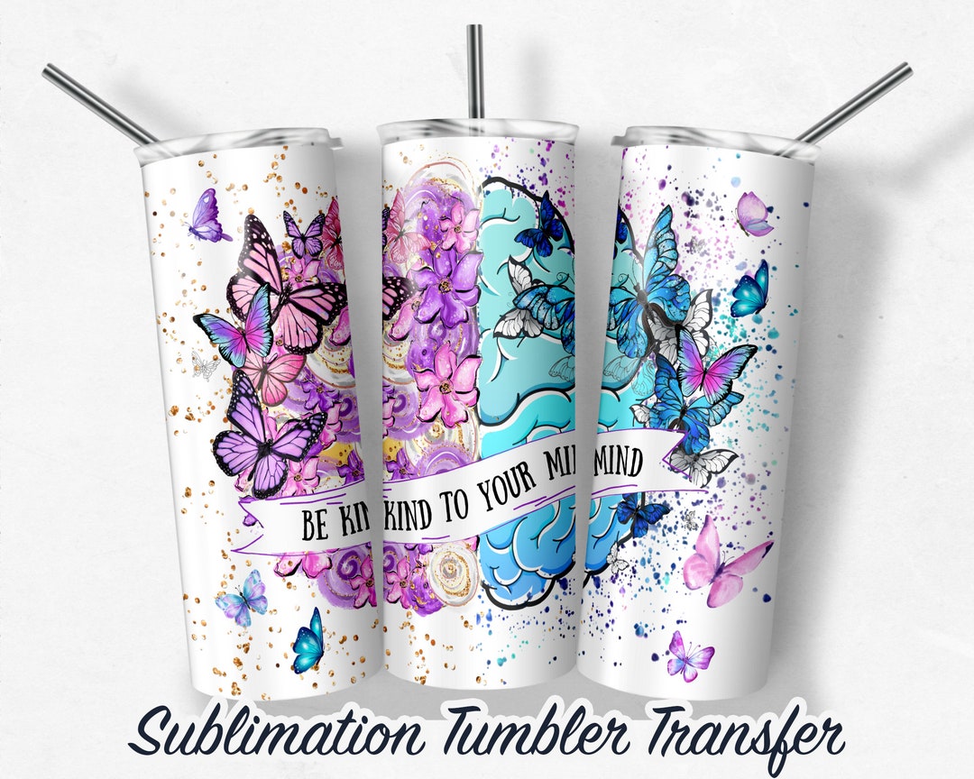 Butterflies Sublimation Transfer Print for 20oz Tumbler 30 Oz Tumbler ...