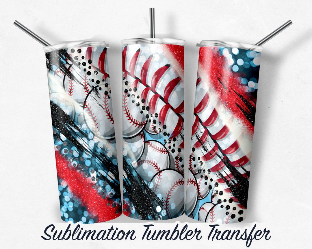 Baseball Sublimation Transfer Print for 20 Oz Tumblers 30 Oz Tumblers ...