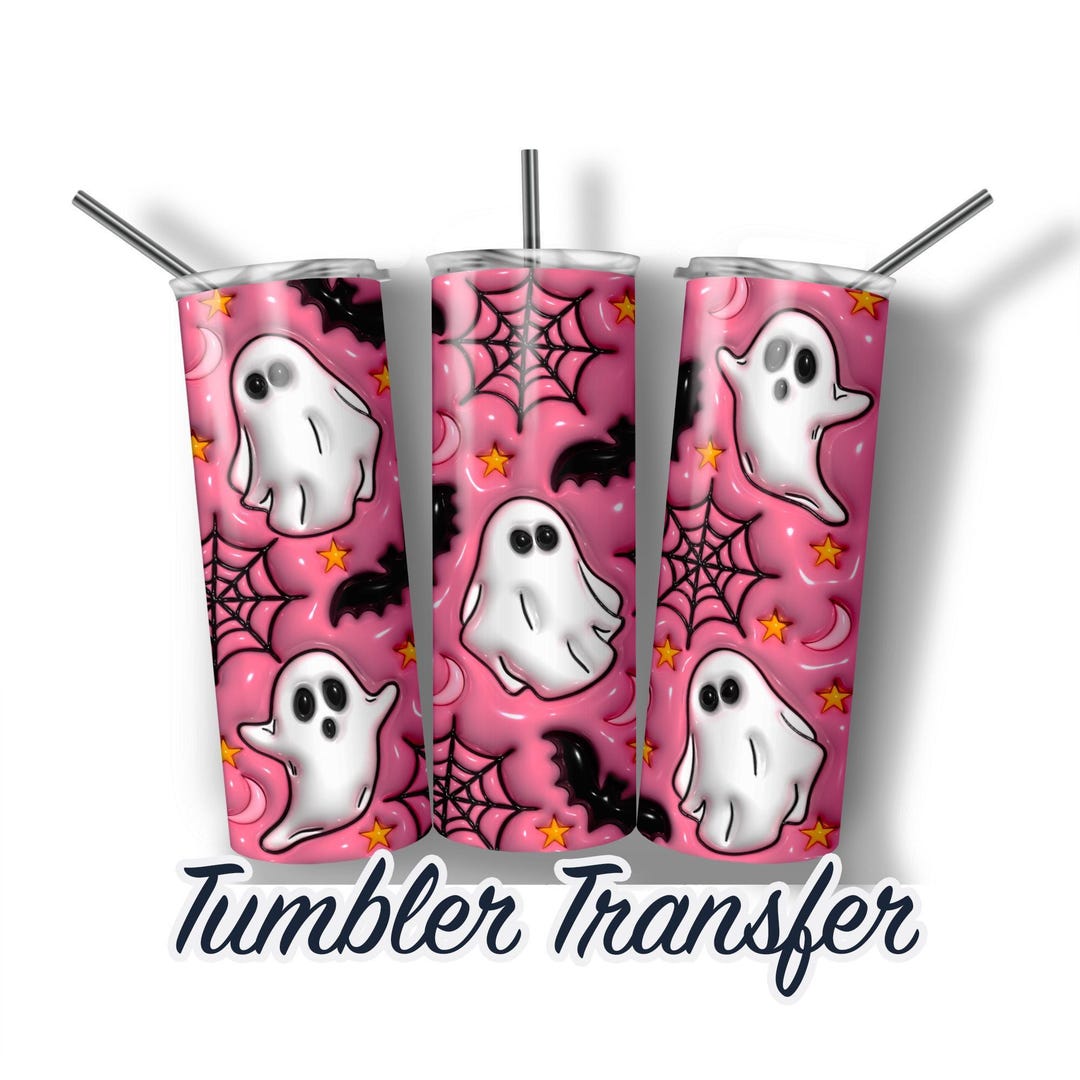 Halloween Ghost Puff 3D Sublimation Transfer Print for 20 Oz Tumblers ...