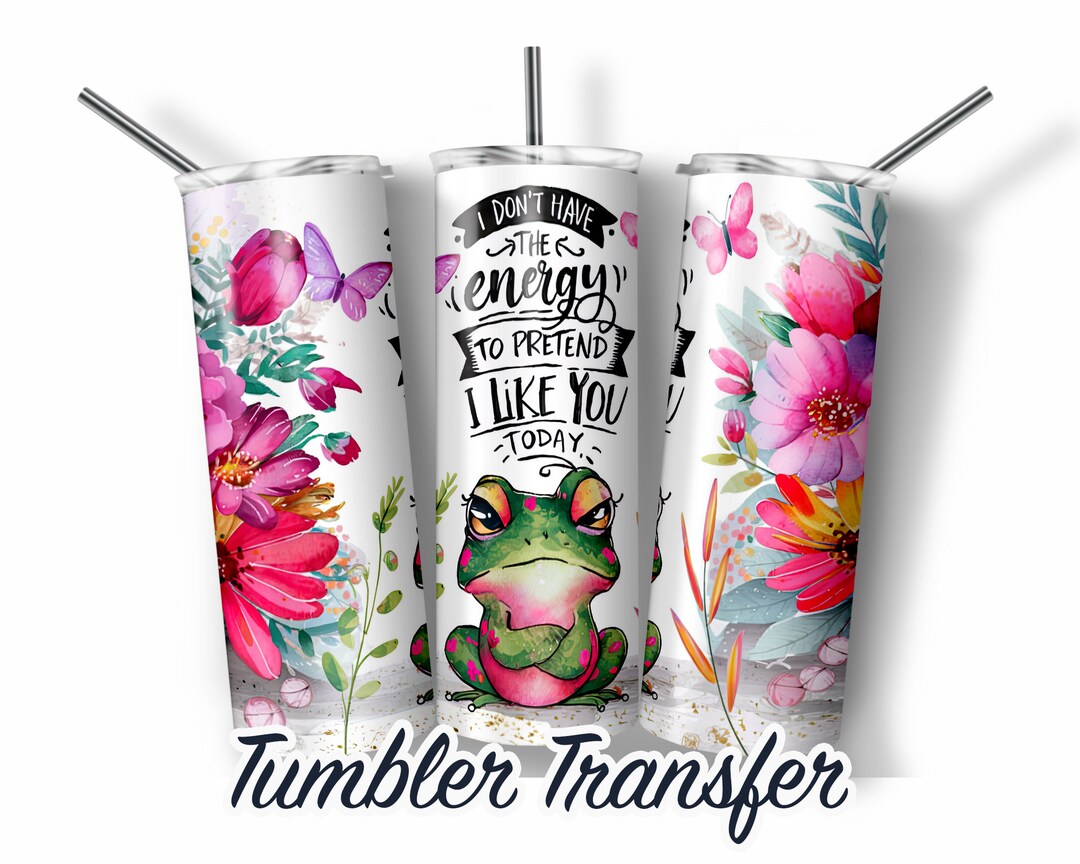 Frog Sublimation Transfer Print for 20 Oz Tumblers 30 Oz Tumblers Ready ...