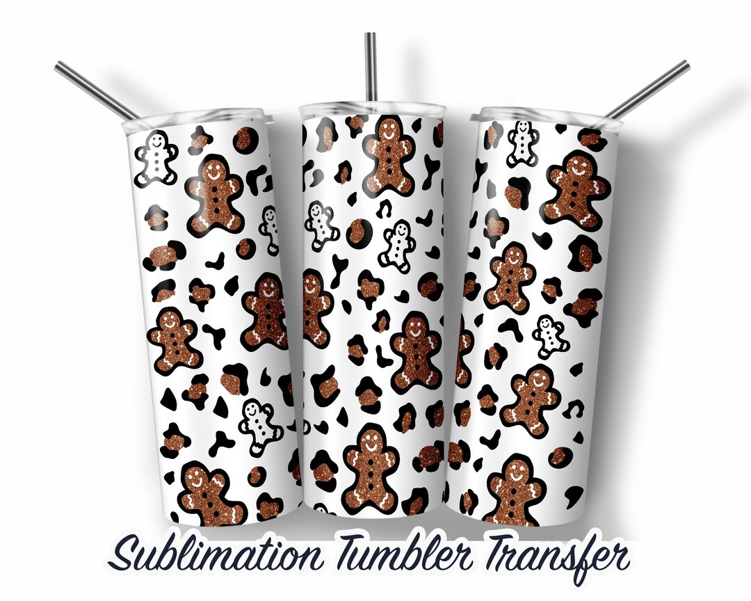 Gingerbread Sublimation Transfer Print for 20 Oz Tumbler 30 Oz Skinny ...