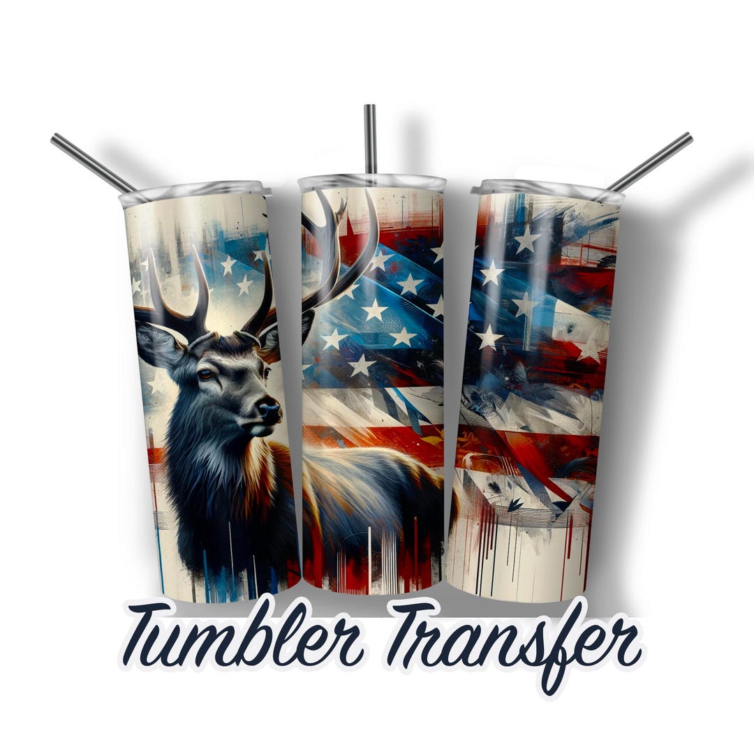 Deer Hunting Sublimation Print 20 Oz Skinny Tumbler - 30oz Skinny ...
