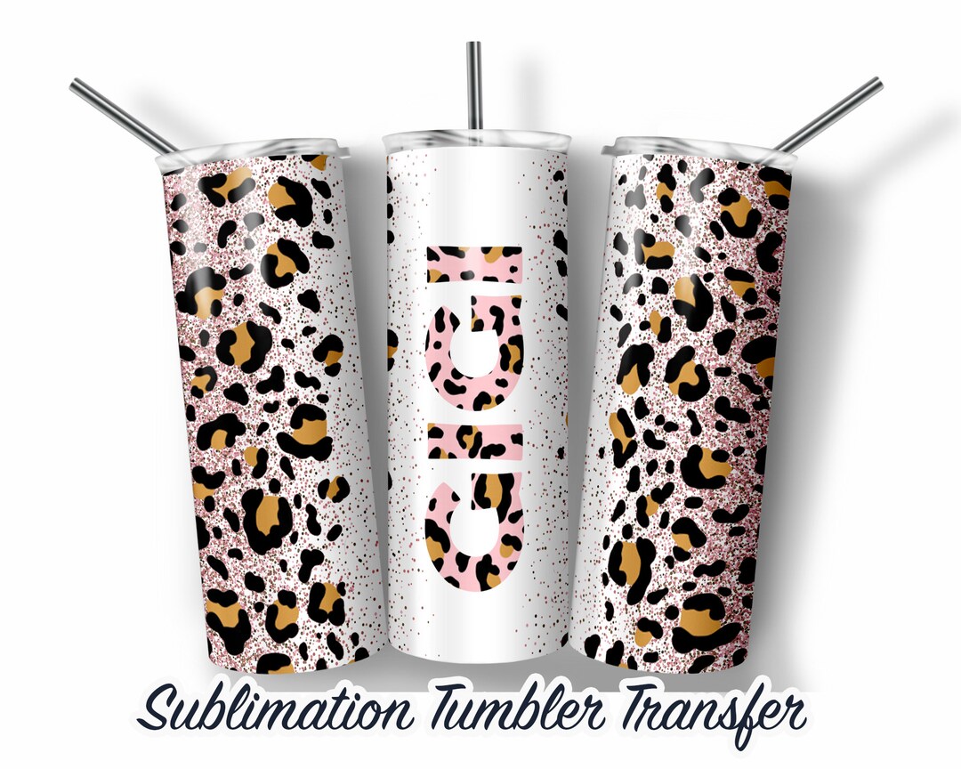 Leopard Gigi Vinyl Wrap Or Sublimation Transfer Print For 20 Oz Tumbler