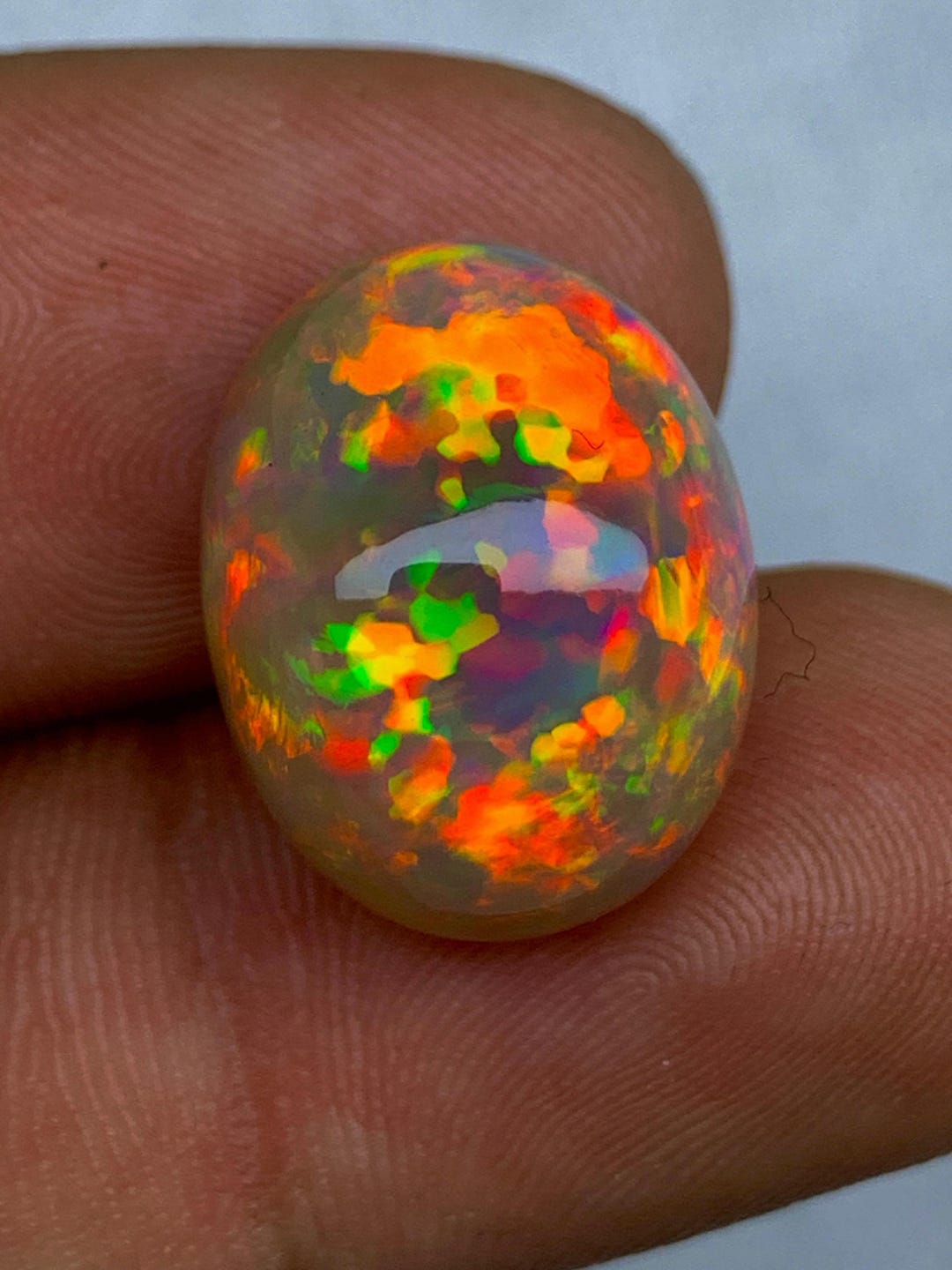 12.85 Ct Natural Honeycomb Pattern Ethiopian Dark Base Opal, Welo Opal ...