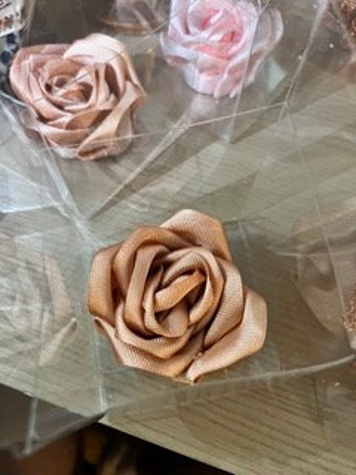 Eternal Roses, Ribbon Roses, Roses Boxes With Rhinestones Favors. Baby ...