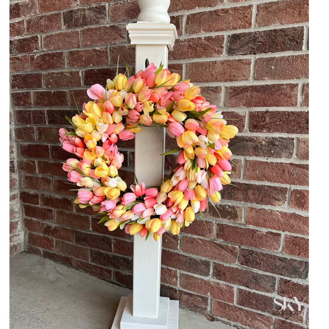 Spring Tulip Wreaths, Tulip Wreaths, Spring Wreaths, Spring Front Door ...