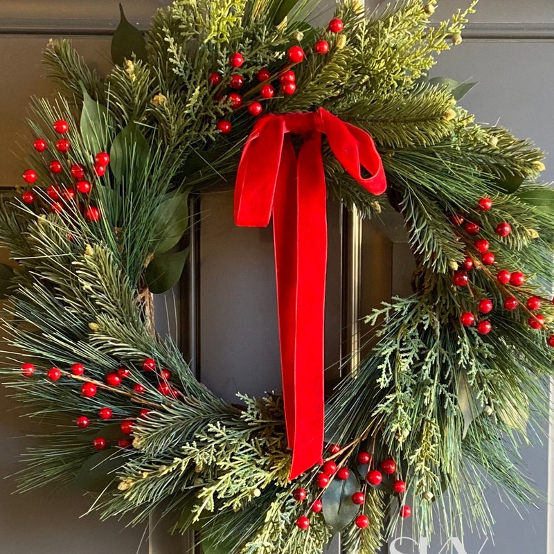 Red Berry Wreath - Etsy