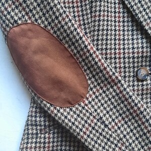 Vintage Brown White Checkered Jacket With Extended Back, Size 38 - Etsy