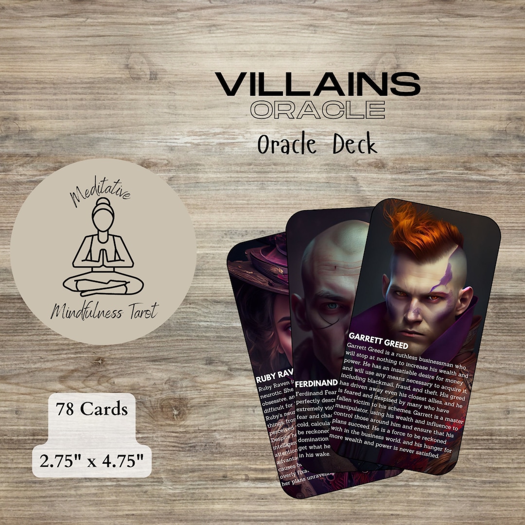 Villains Oracle Deck Physical Version - Etsy