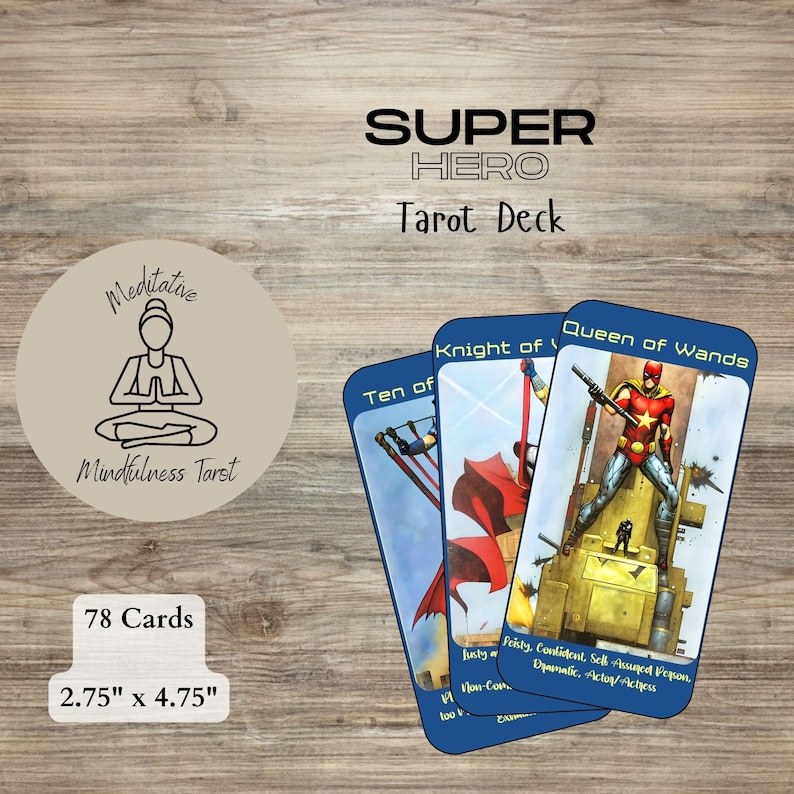 Super Hero Tarot Deck Digital Version - Etsy