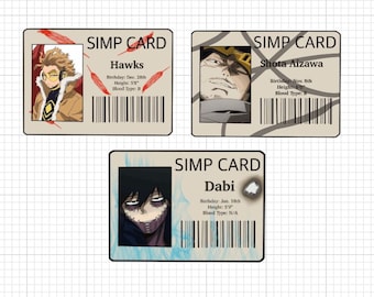 Mha Id Cards - Etsy