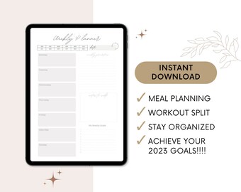 Split Weekly Planner - Etsy