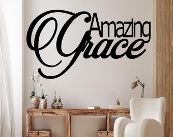 Amazing Grace Metal Sign, Christian Decor - Etsy