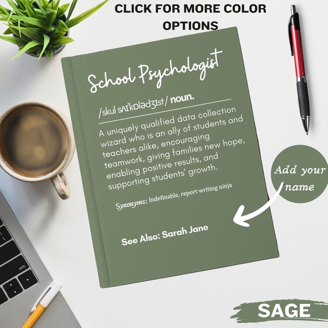 School Psychologist Gift, Personalised Journal School Social Worker ...