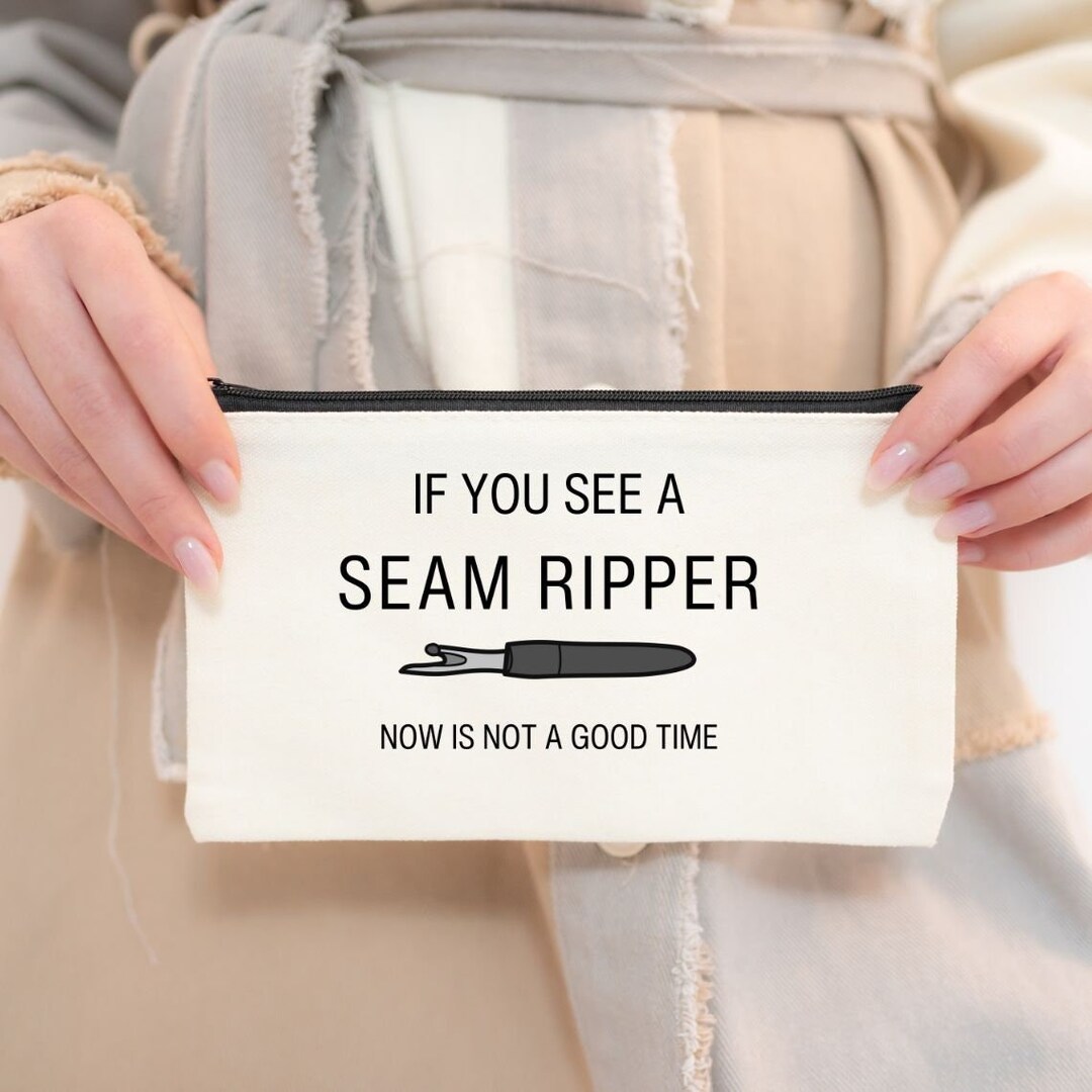 Seam Ripper Quote Pouch: Funny Sewing Gift, Seamstress Accessories Bag ...