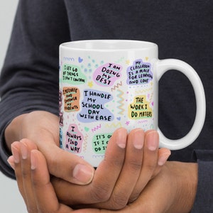 Teacher Daily Affirmations Coffee Mug - Positive Gift (11oz) - Etsy