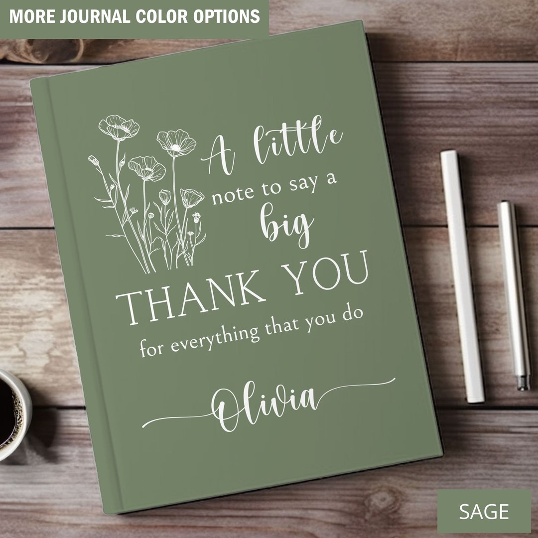 Thank You Journal Employee Gifts Personalized little Note to Say a Big ...