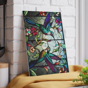 Hummingbird Glass Cutting Board, Colorful Cutting Glass Gift ...