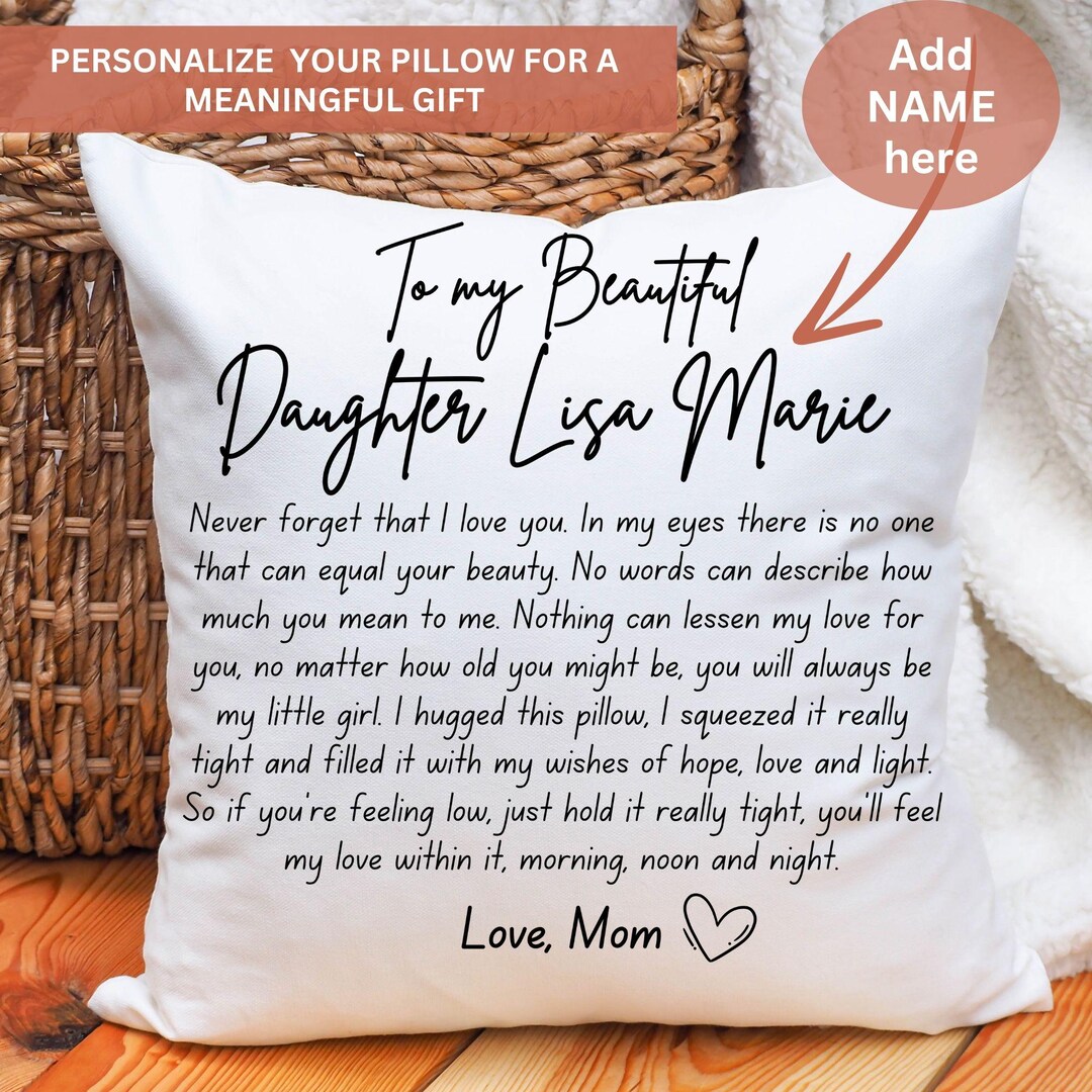 Daughter Pillow Case: Sentimental Gift From Parent - Etsy