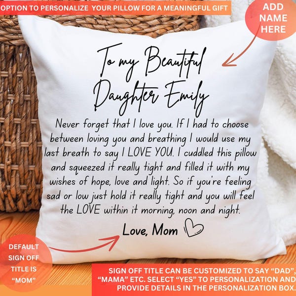 Daughter Pillow - Etsy