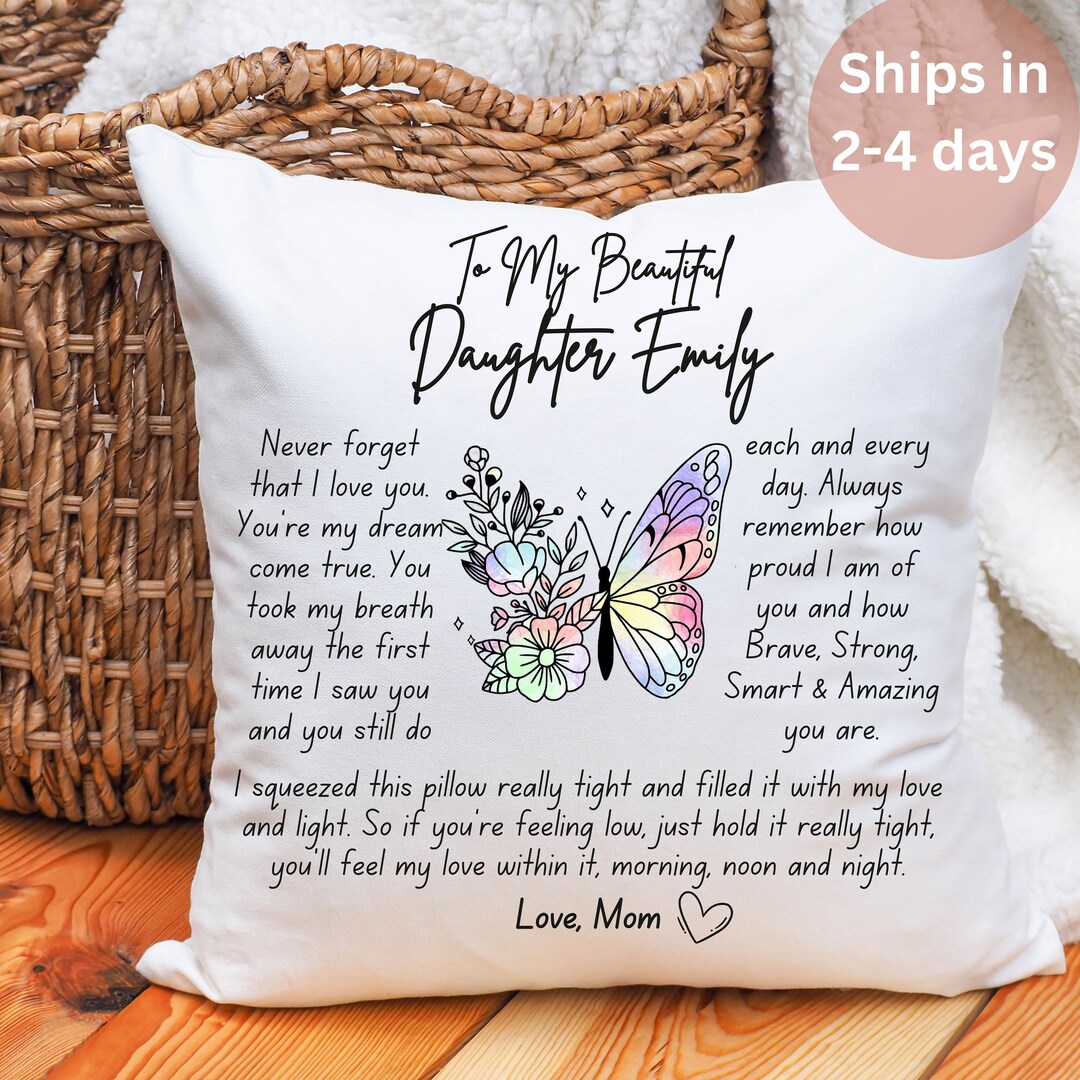 Beautiful Daughter Pillow Personalized Pillow Room Decor for Teens My ...