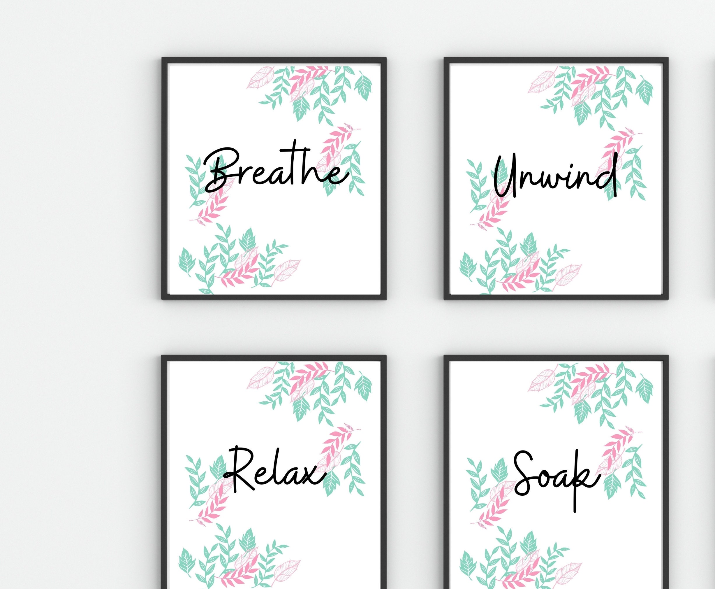Bathroom Decor Printable Bathroom Wall Decor 4 Bathroom - Etsy