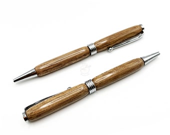 Hand Turned Wooden Ballpoint Pen Composite Exotic Wood Blue Ocean Swirl ...