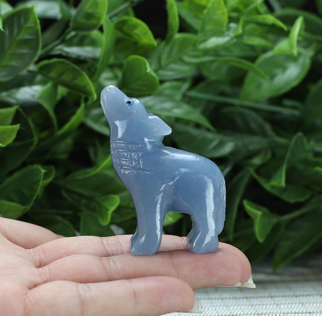 Calcite Wolf, Crystal Wolf, Crystal Collection, Home Décor, Crystal ...
