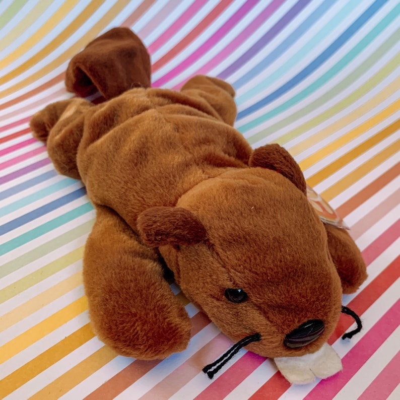 TY Beanie Baby — Bucky the Beaver (1995), MWMT - Etsy