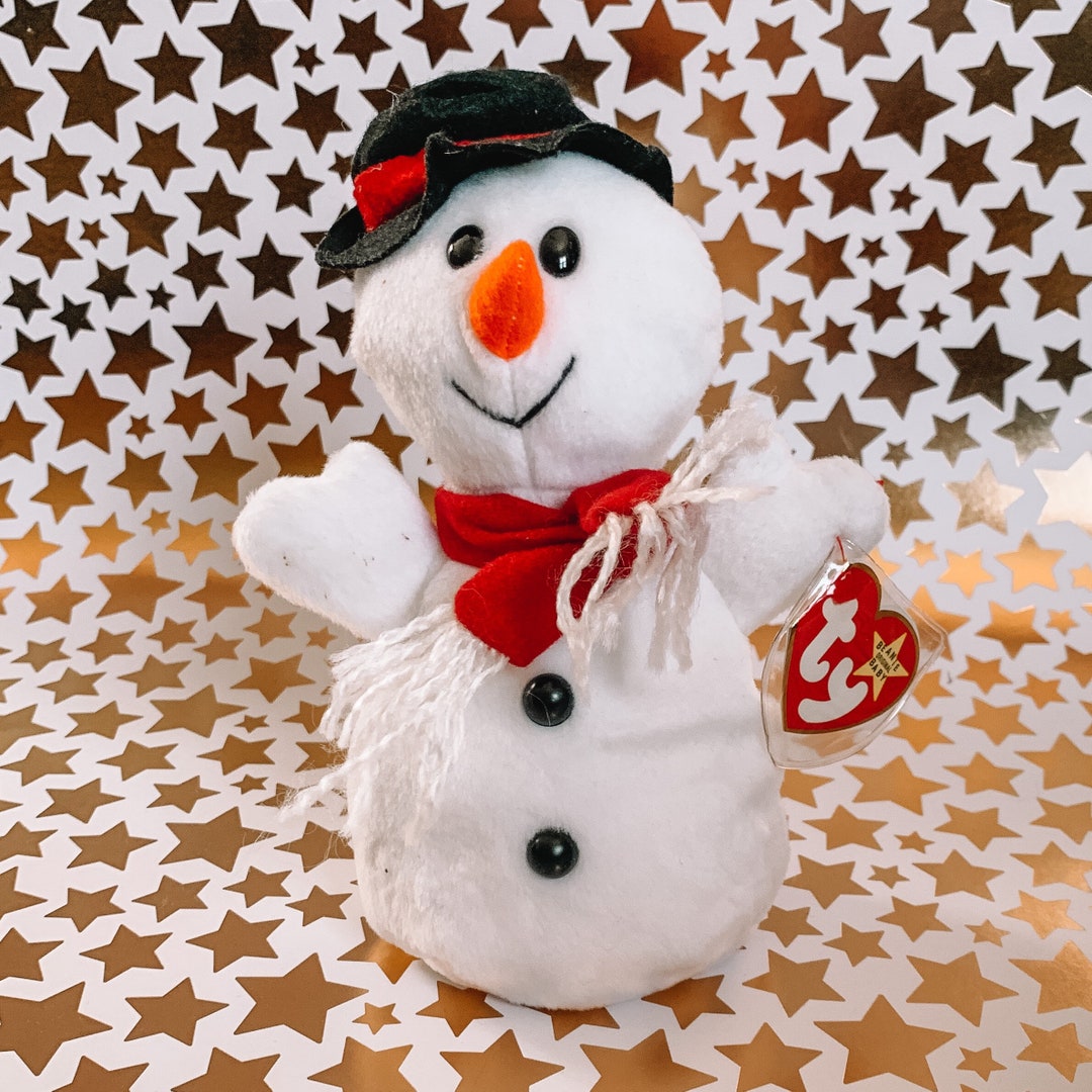 TY Beanie Baby — Snowball the Snowman (1996), MWMT - Etsy