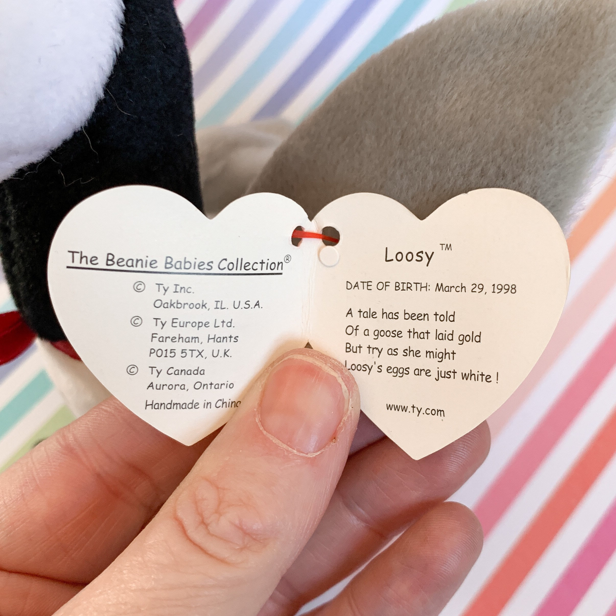 TY Beanie Baby — Loosy the Goose (1998), MWMT - Etsy