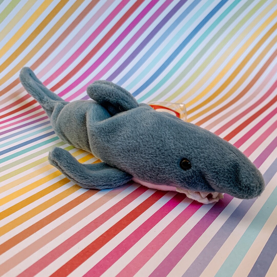 TY Beanie Baby — Crunch the Shark (1996), MWMT - Etsy
