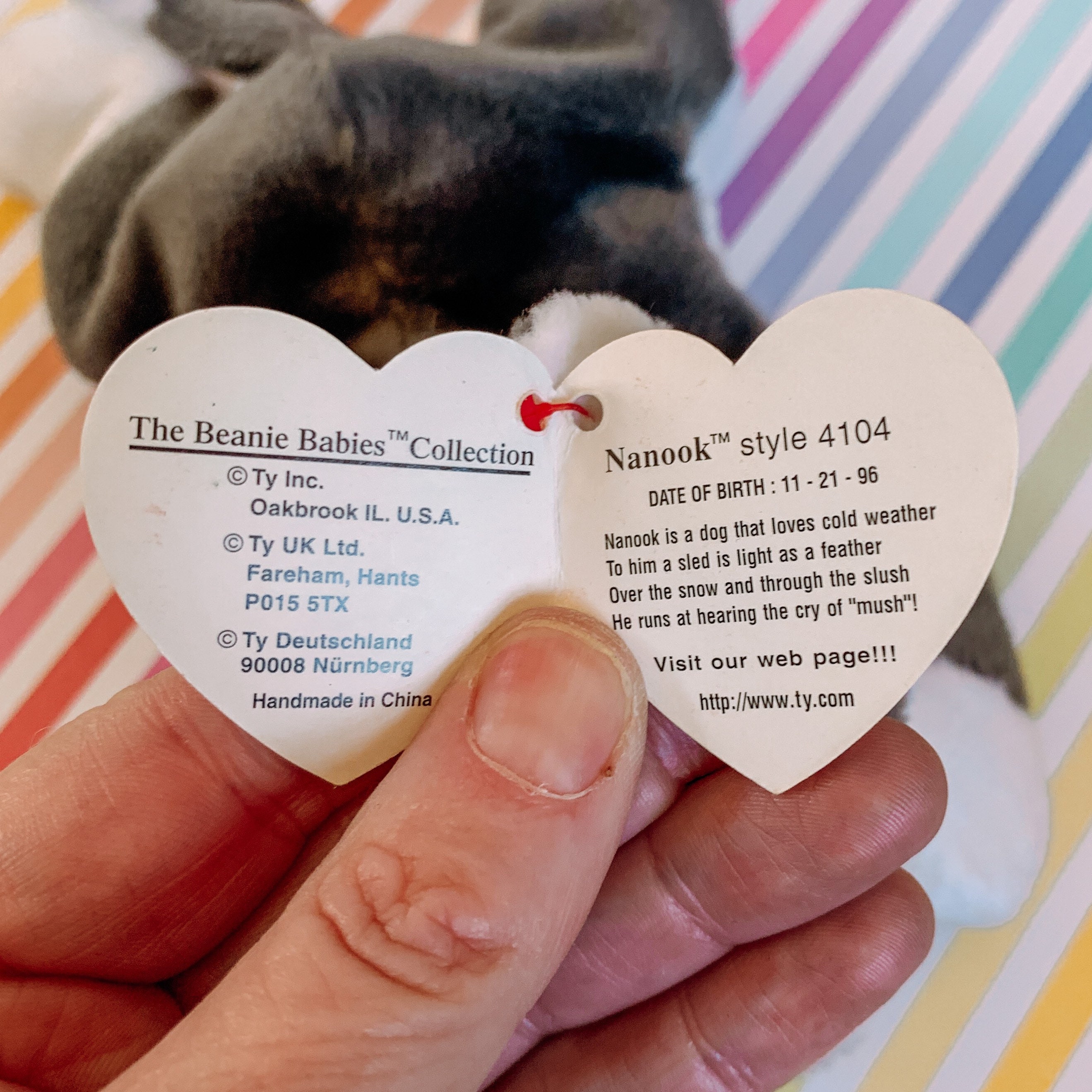 TY Beanie Baby — Nanook the Husky (1996), MWMT - Etsy