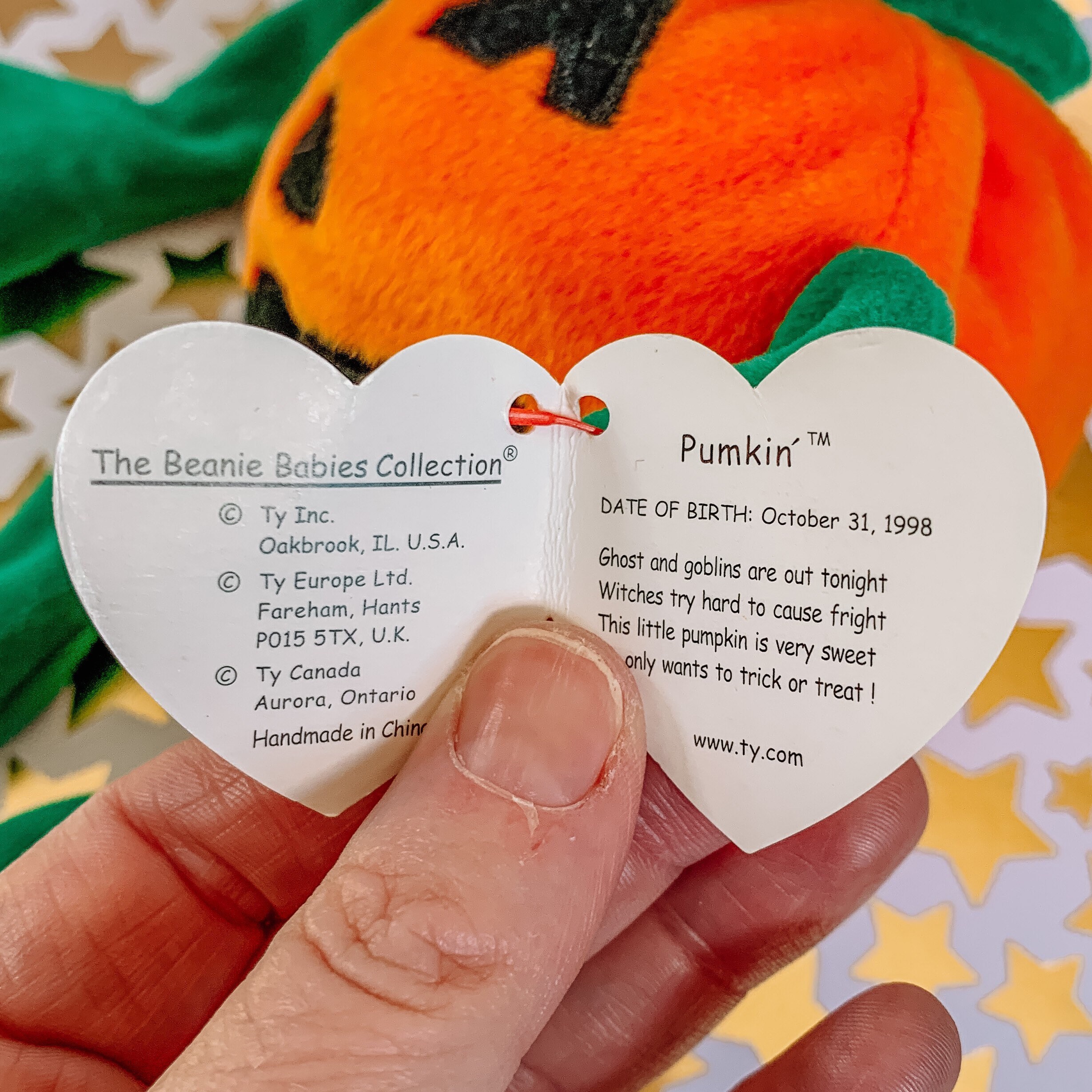 TY Beanie Baby — Pumpkin’ the Pumpkin (1998), MWMT - Etsy