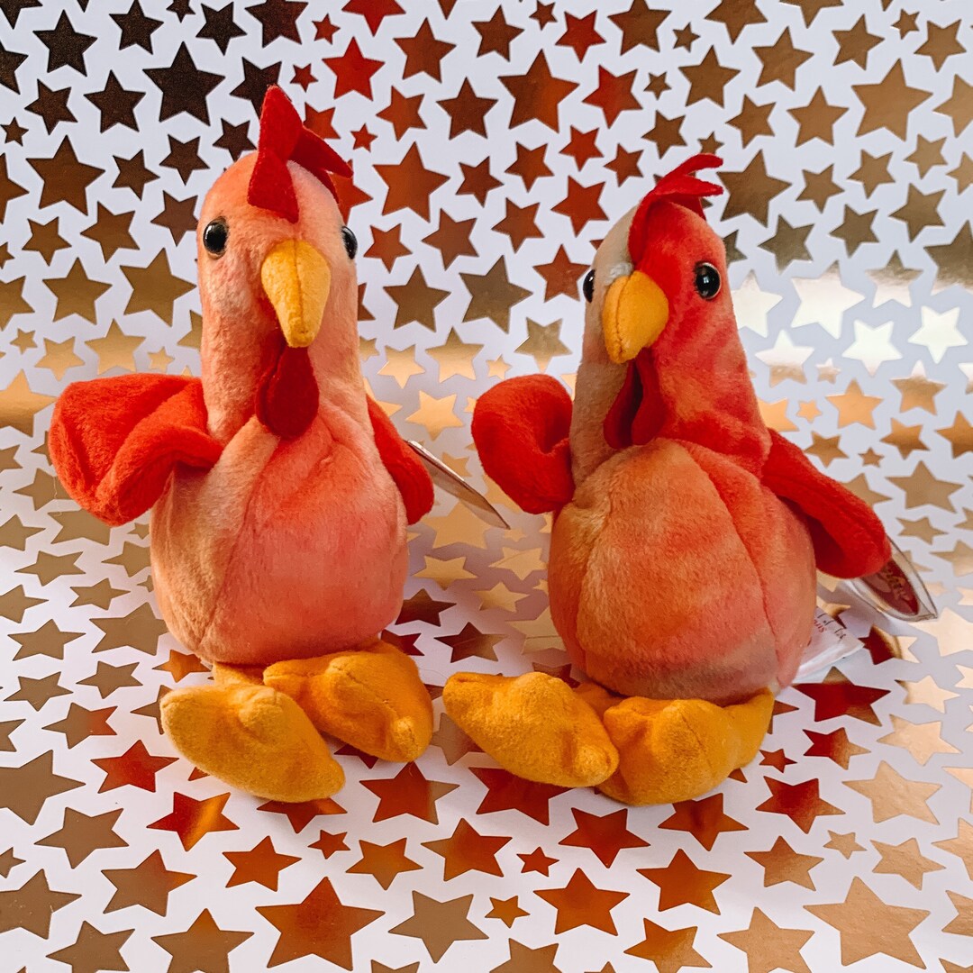 Ty Beanie Babies — Doodle the Rooster (1996), MWMT — **2 IN STOCK** - Etsy