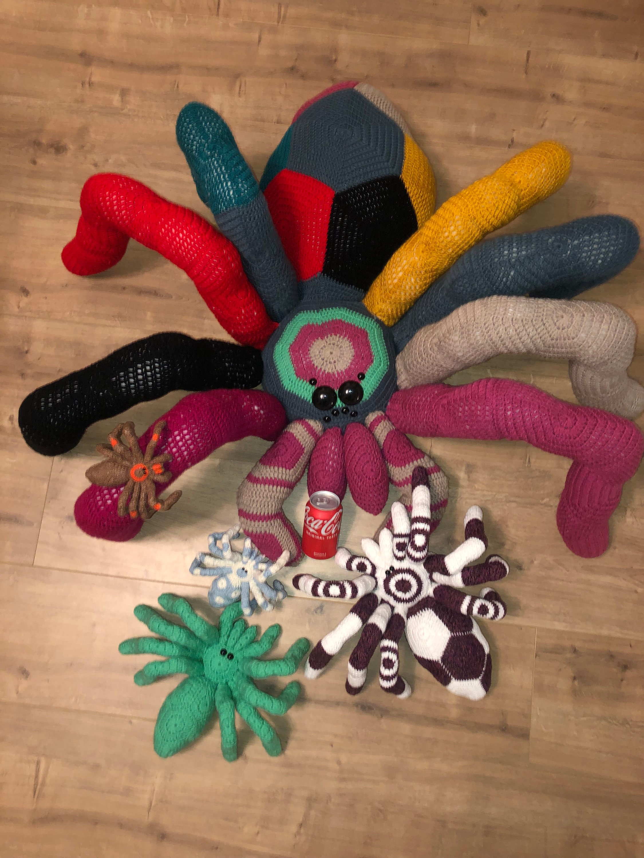 Combo 2 Pattern Crochet African Flower Tarantula Spider PLUS - Etsy