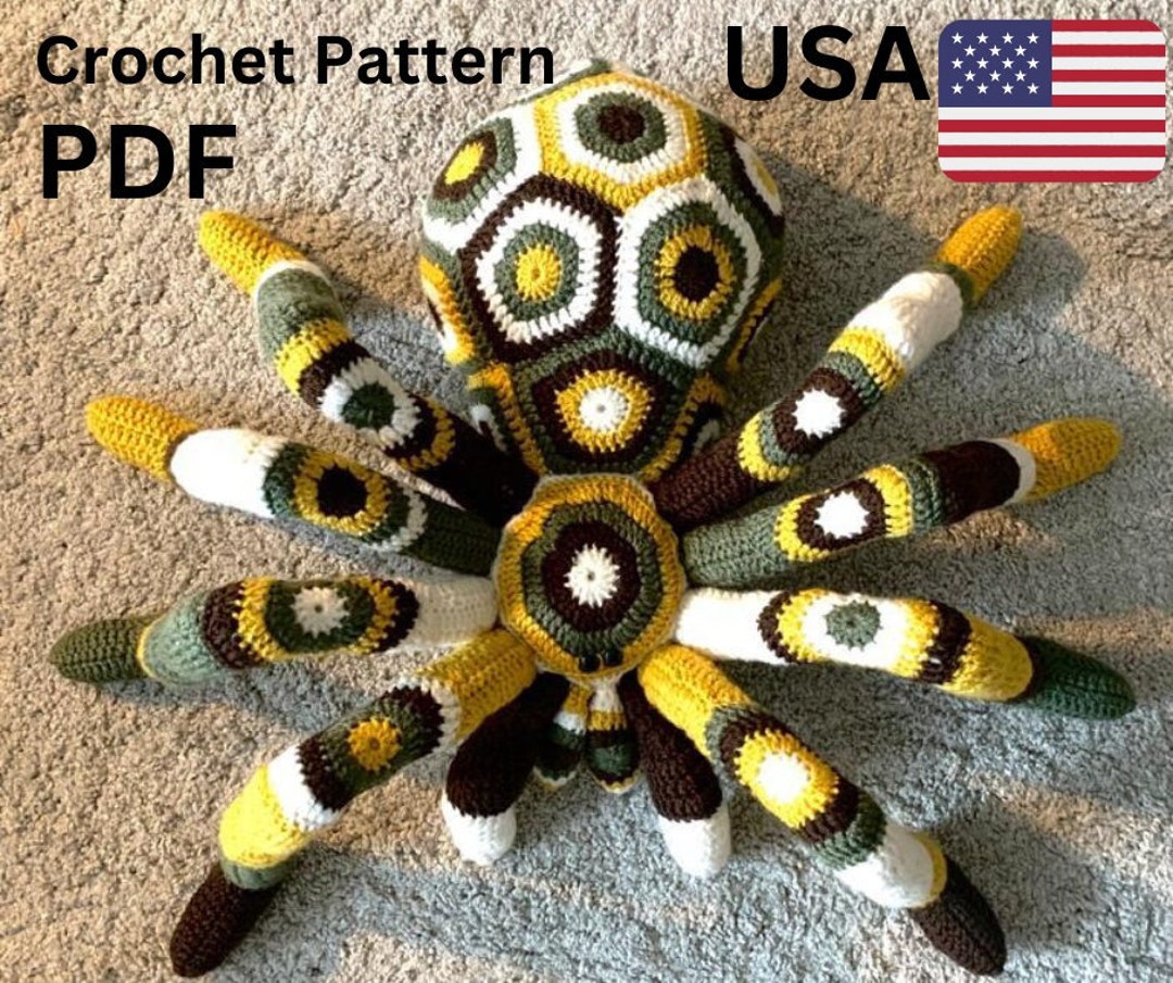 Crochet Pattern Solid Shapes Giant Tarantula Spider African - Etsy