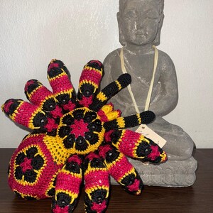 Pattern Crochet Mini Spider Tarantula African Flower Pdf Christmas Xmas ...