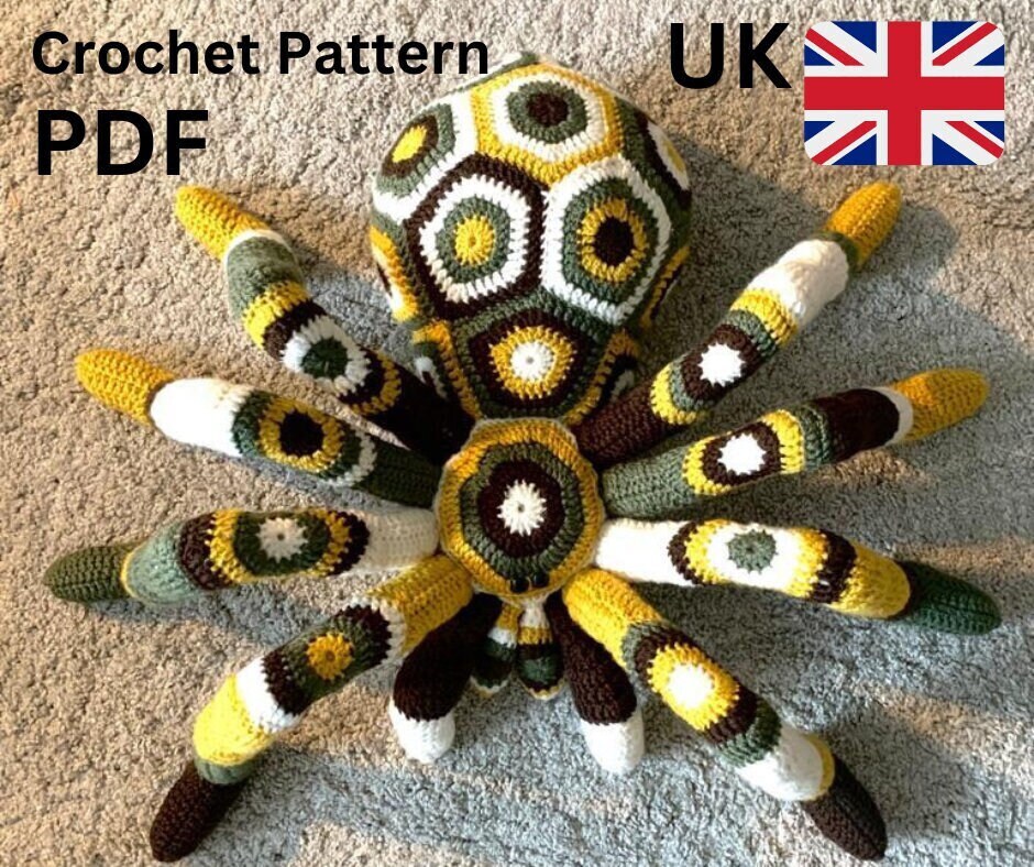 Crochet Pattern Solid Shapes Giant Tarantula Spider African - Etsy