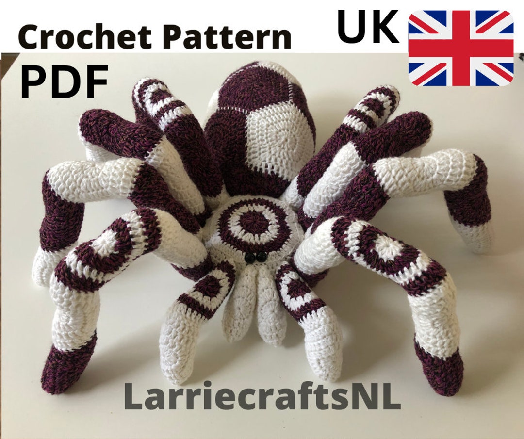 Crochet Pattern Solid Shapes Spider Pdf Halloween Toy Kids Big Birthday ...