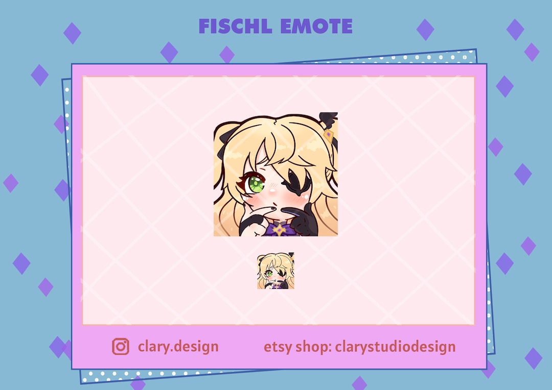 Twitch Emote / Uwu Fischl, Shy/ Cute Fischl Emote for Streamer ...
