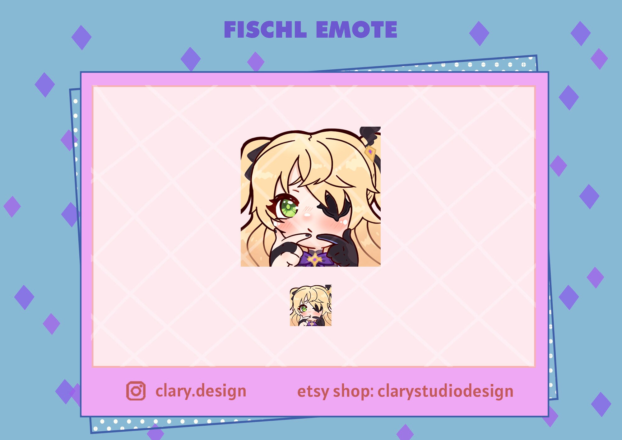 Twitch Emote / Uwu Fischl, Shy/ Cute Fischl Emote for Streamer ...