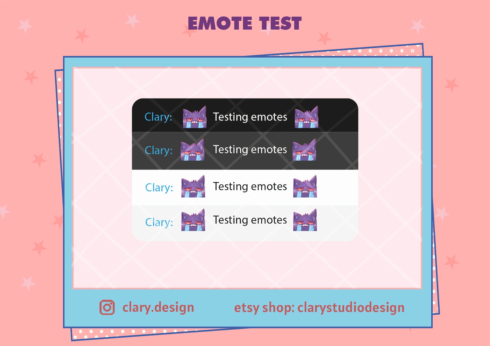 Twitch Emote / Sad Gengar, Crying/ Cute Gengar Emote for Streamer ...