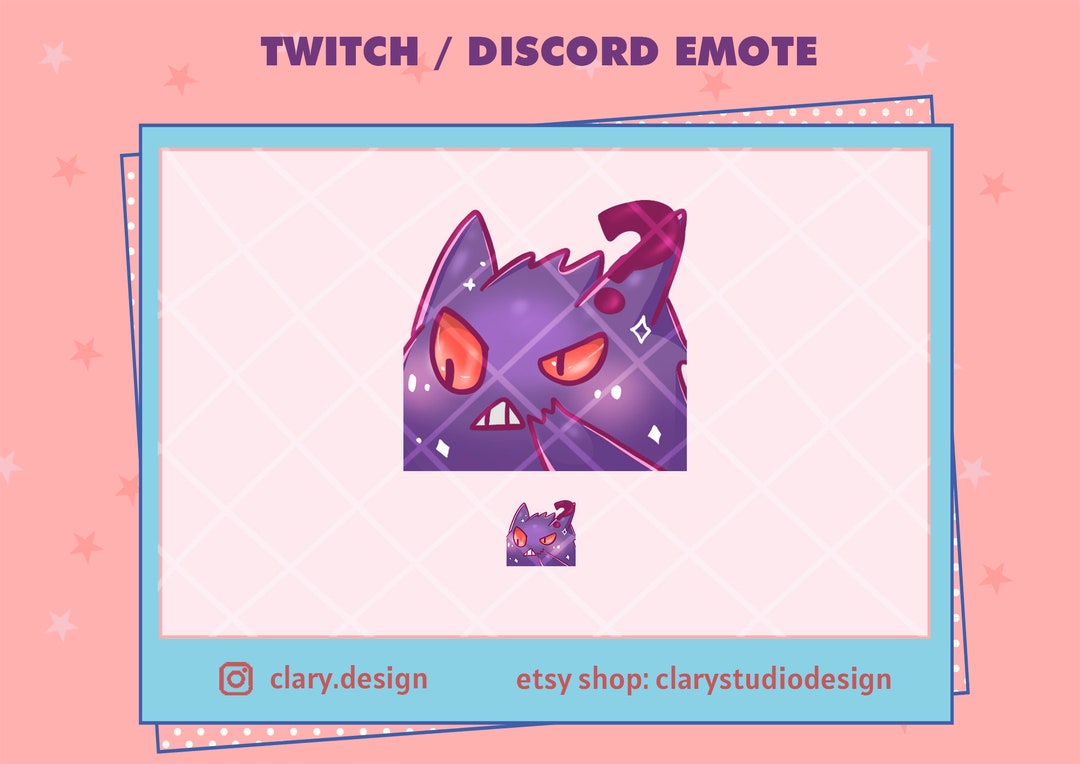 Twitch Emote / Confused Gengar Question Huh/ Cute Gengar - Etsy