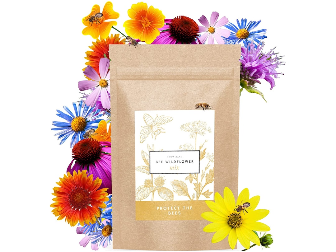 Honey Bee Wildflower Pollinator Mix 65,000 Seeds Perennial & Annual ...
