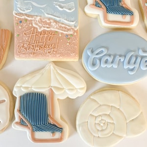 Sea Glass Beach Birthday Cookies: Custom Sugar Cookies - Etsy