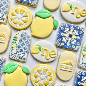 Lemon 1st Birthday Cookies: Custom Sugar Cookies - Etsy