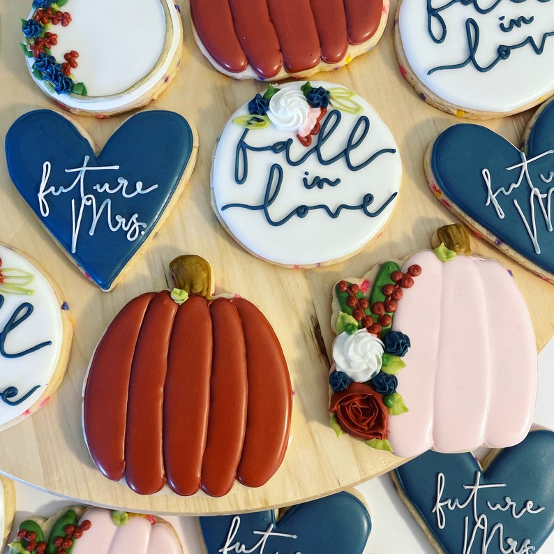 Fall in Love Bridal Cookies: Custom Sugar Cookies - Etsy