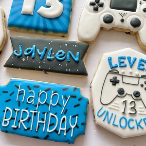 Level up Video Games Birthday Cookies: Custom Sugar Cookies - Etsy